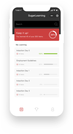 SugarLearning - On-boarding & induction tool for smart companies : SugarLearning